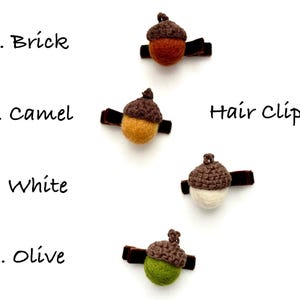 Acorn- Mini Acorn Headband- Needle Felting-wool Felt- Autumn Bow- Baby ...