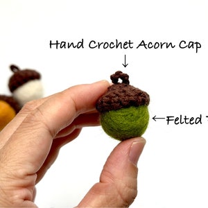 Acorn- Mini Acorn Headband- Needle Felting-wool Felt- Autumn Bow- Baby ...