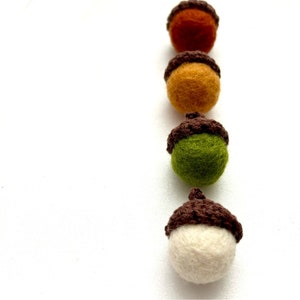 Acorn- Mini Acorn Headband- Needle Felting-wool Felt- Autumn Bow- Baby ...