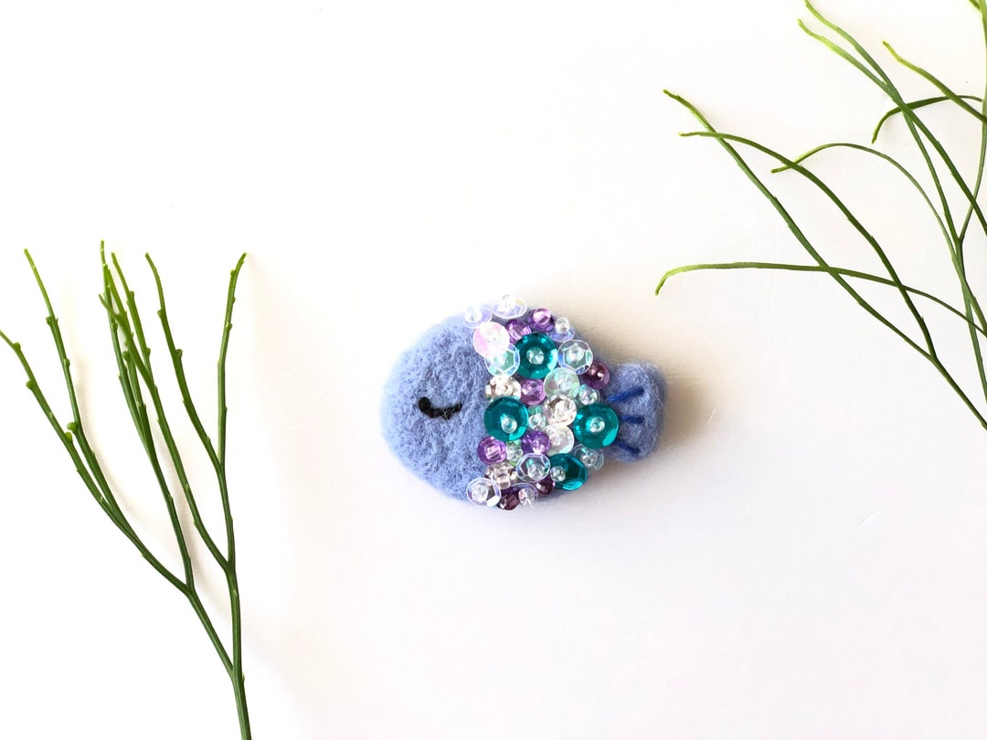 Headband Fish Hair Clip Wool Felt Rainbow Fish Bow Baby Headband Hair ...