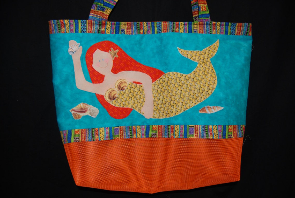 Sewing Pattern mermaid Beach Bag vinyl Pet Screen Bag - Etsy