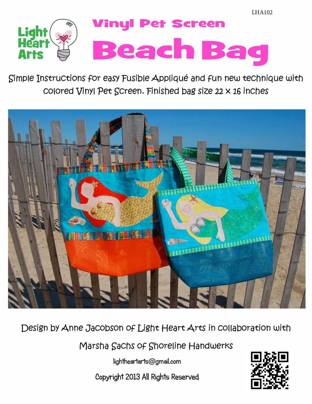 Sewing Pattern mermaid Beach Bag vinyl Pet Screen Bag - Etsy