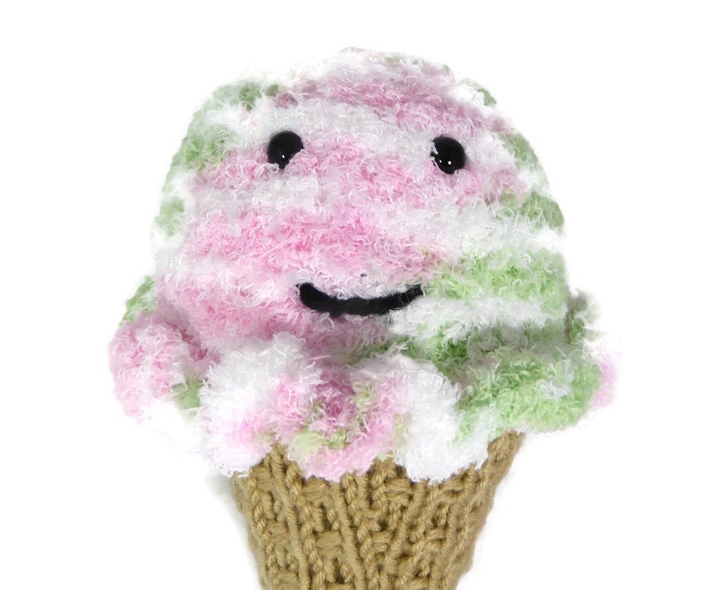 Ice Cream Plush Toy With Options for the Face - Etsy