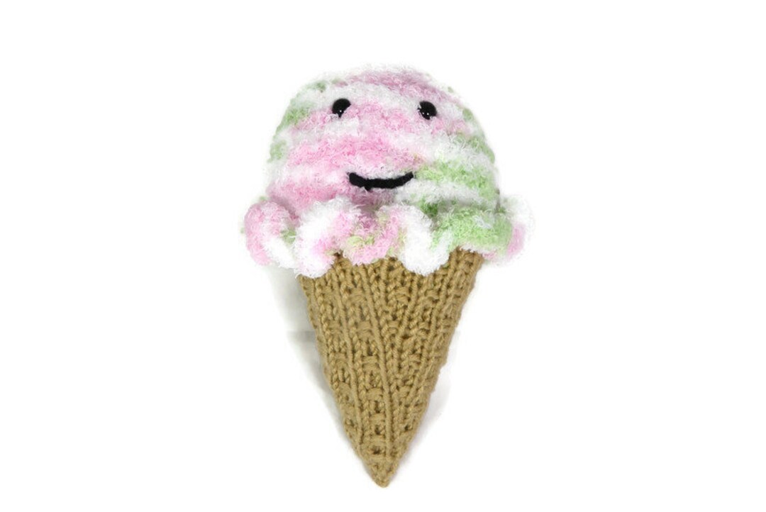 Ice Cream Plush Toy With Options for the Face - Etsy