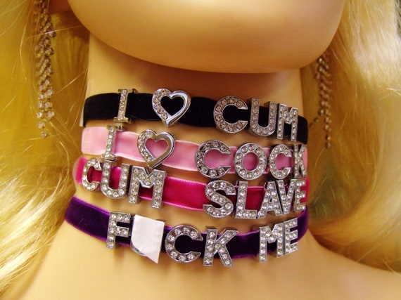 Any Size Personalized Choker Any Words Black Velvet Sissy Etsy Australia