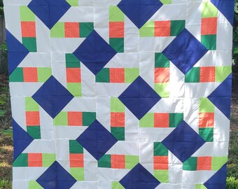 Meandering Iowa Quilt Pattern PDF Easy Beginner Scrappy Patchwork ...