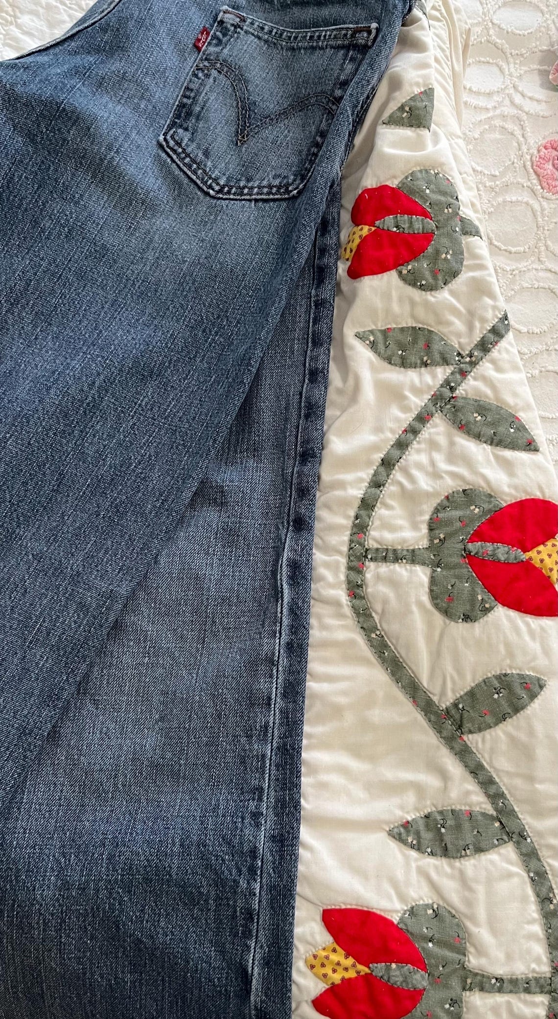 Made to Order Jeans With Quilt Insert Panels on Sides - Etsy