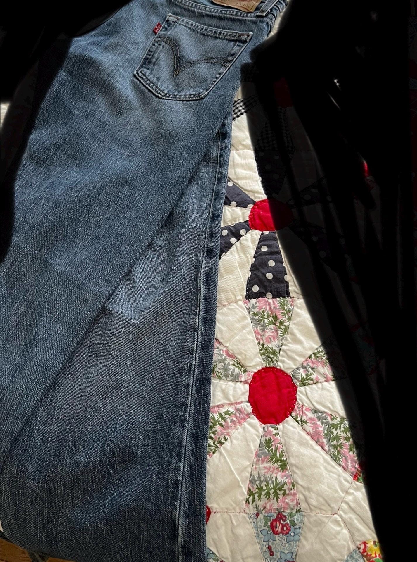 Made to Order Jeans With Quilt Insert Panels on Sides - Etsy