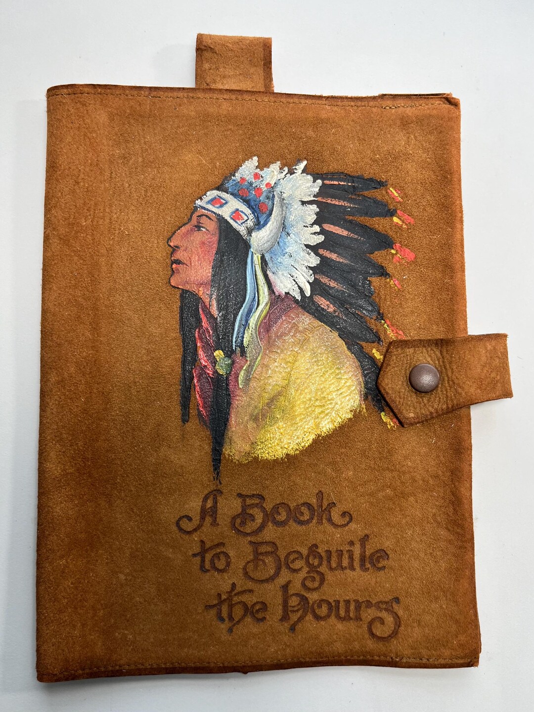 Vintage Suede Native American Chief Book/journal Cover - Etsy