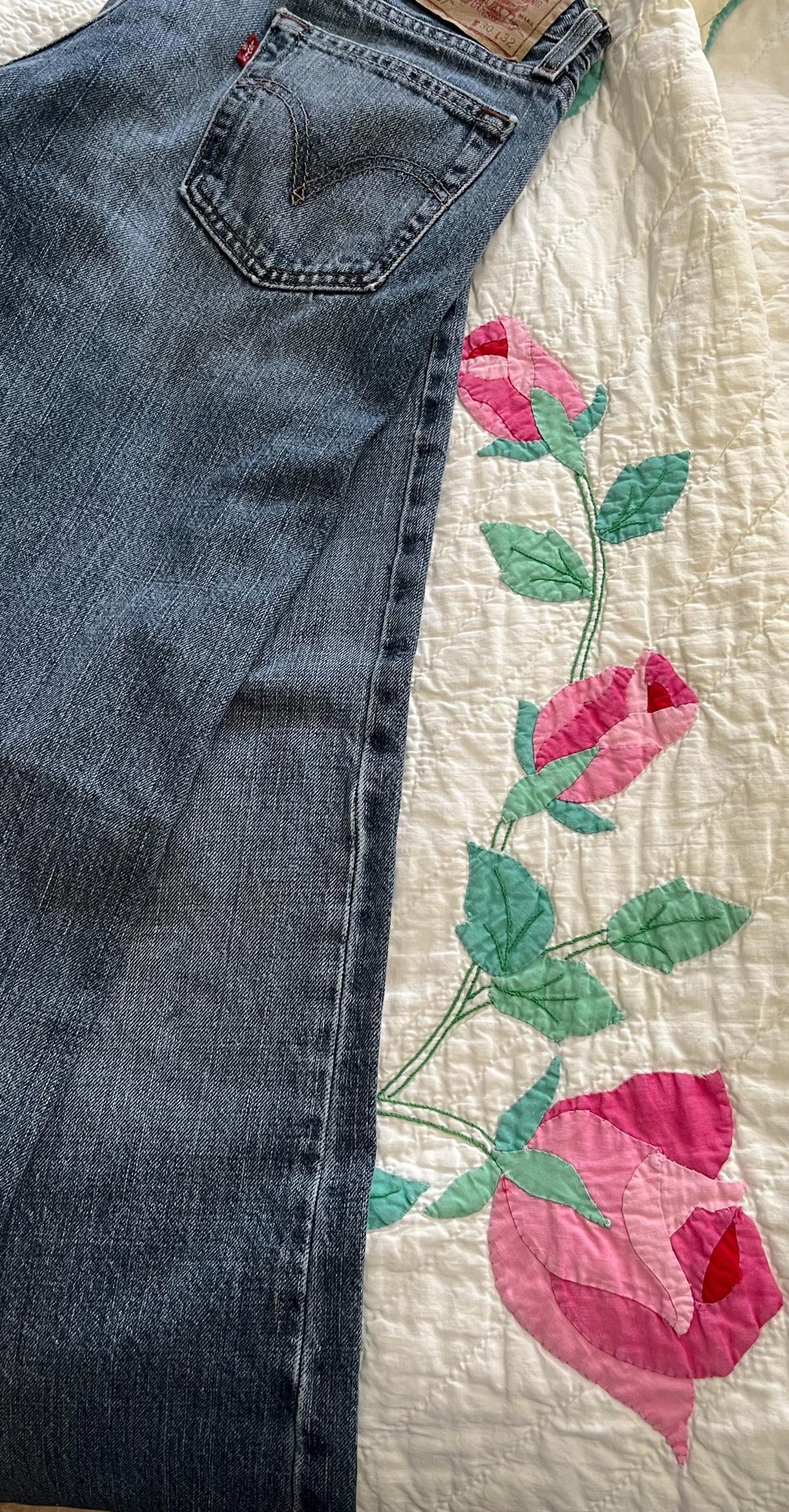 Made to Order Jeans With Quilt Insert Panels on Sides - Etsy