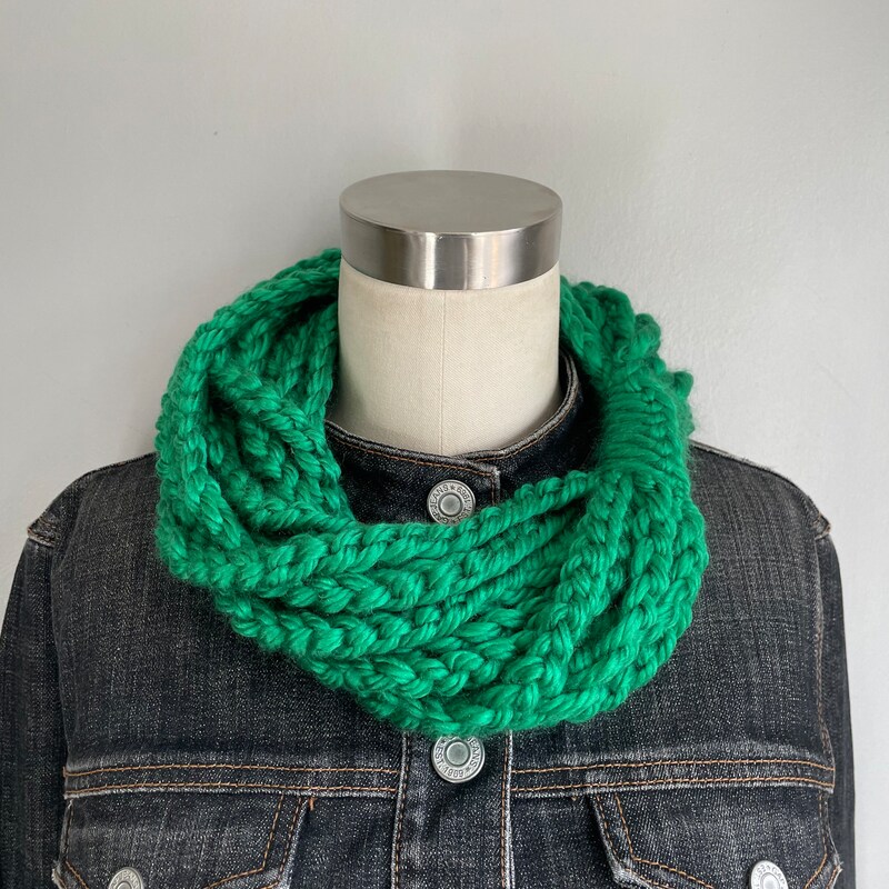 Green Infinity Scarf - Etsy
