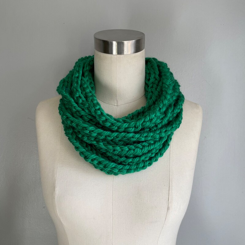 Green Infinity Scarf - Etsy