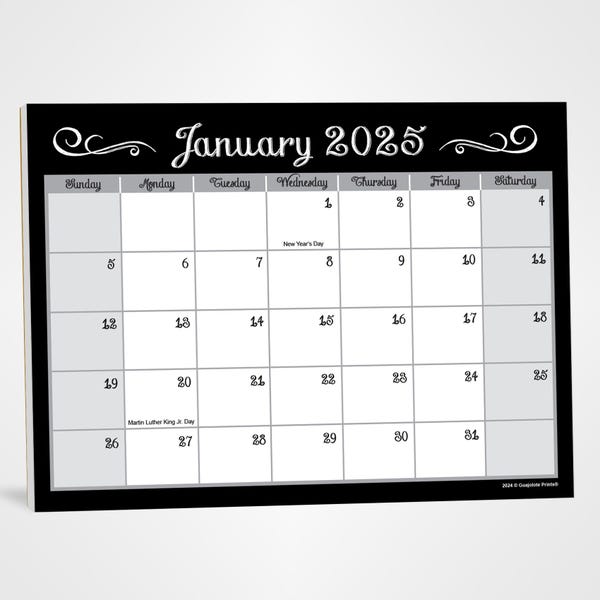 Chalkboard Calendar - Etsy