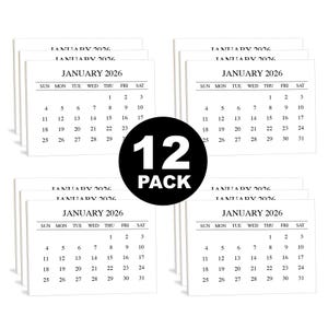 2026 Mini Craft Calendars: Scrapbooking Tear-offs (12-pack) - Etsy
