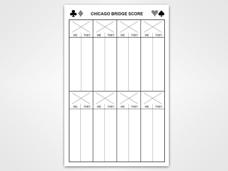 Chicago Style Bridge Score Pad by Guajolote Prints | Etsy