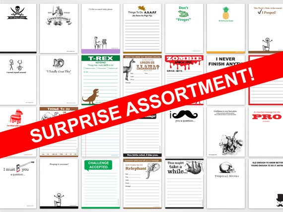 Funny Notepads Grocery Lists and Magnets Surprise - Etsy