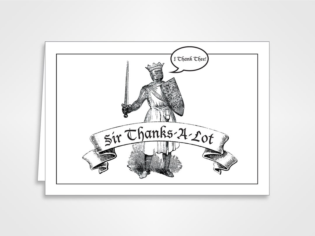 Sir Lancelot Thank You Cards: Medieval Knight Stationery (12 Count) - Etsy