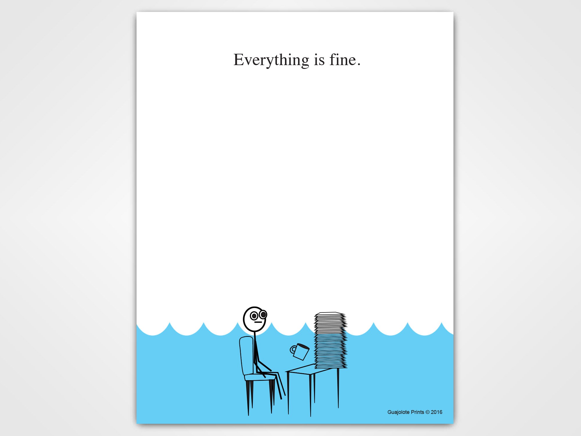 Everything is Fine Notepad Funny Gag Gift for Coworkers - Etsy Canada