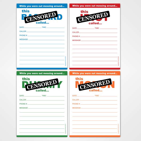 Sarcastic Cats Notepads 4-pack Funny Cute Memo Pads for Coworker ...
