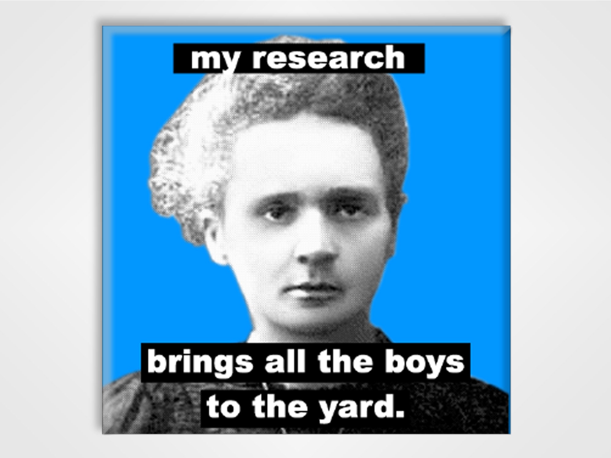 Funny Fridge Magnet Marie Curie Design - Etsy
