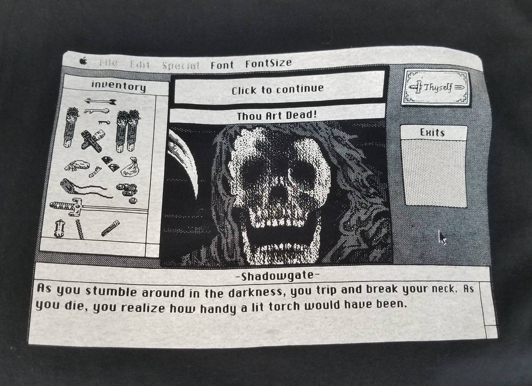 Shadowgate Macventure Hand Printed T-shirt - Etsy