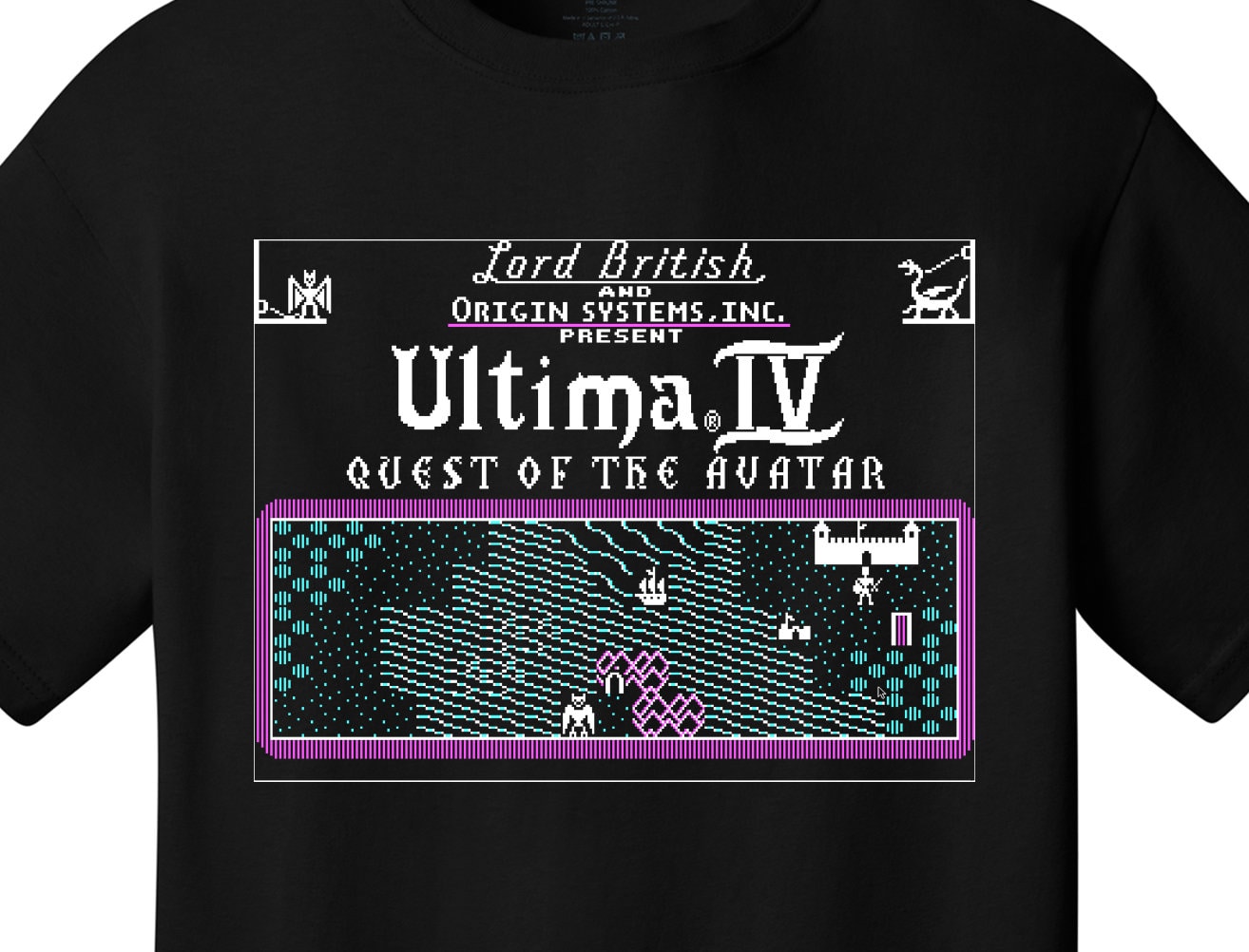 Ultima IV CGA Colors Hand-printed T-shirt - Etsy