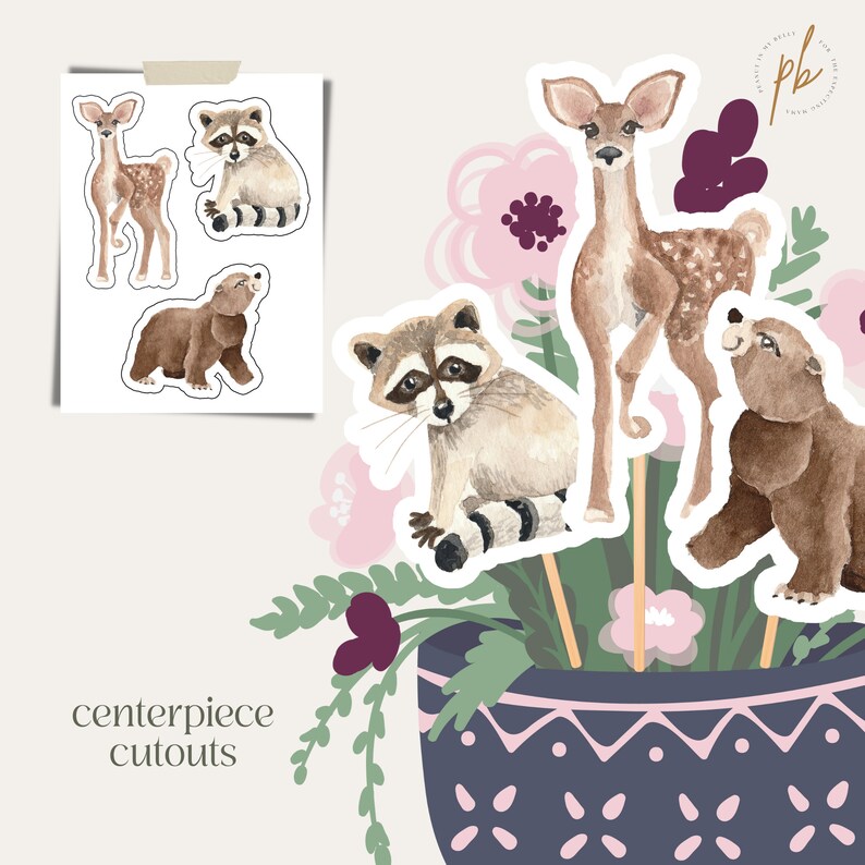 Woodland Forest Animals Baby Shower Complete Party Kit - Etsy