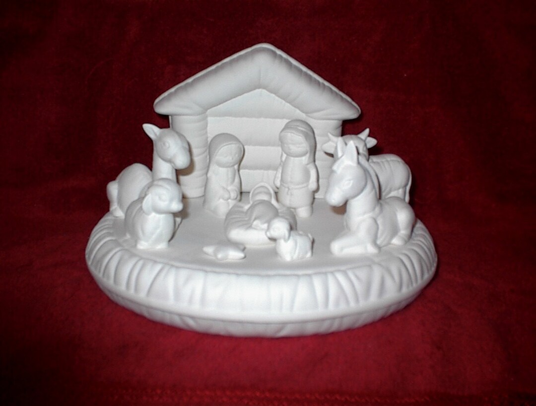 Kimple Softie Child 11-piece Ceramic Bisque Nativity - Etsy