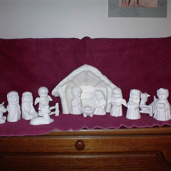 Ceramic Nativity Set - Etsy
