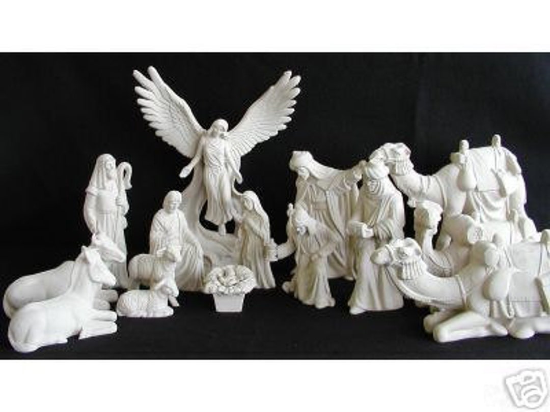 Clay Magic 16-piece Ceramic Bisque (UNPAINTED) Nativity - Etsy