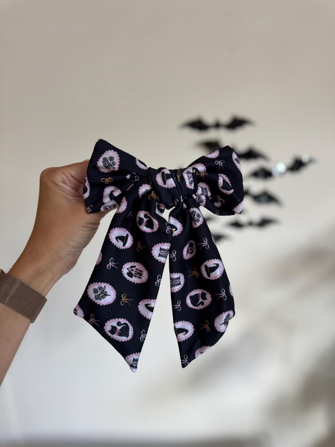 Kitty Frames Bow, Floppy Bow Hair Clip, Barrette Hair Clip, Soft Hair ...