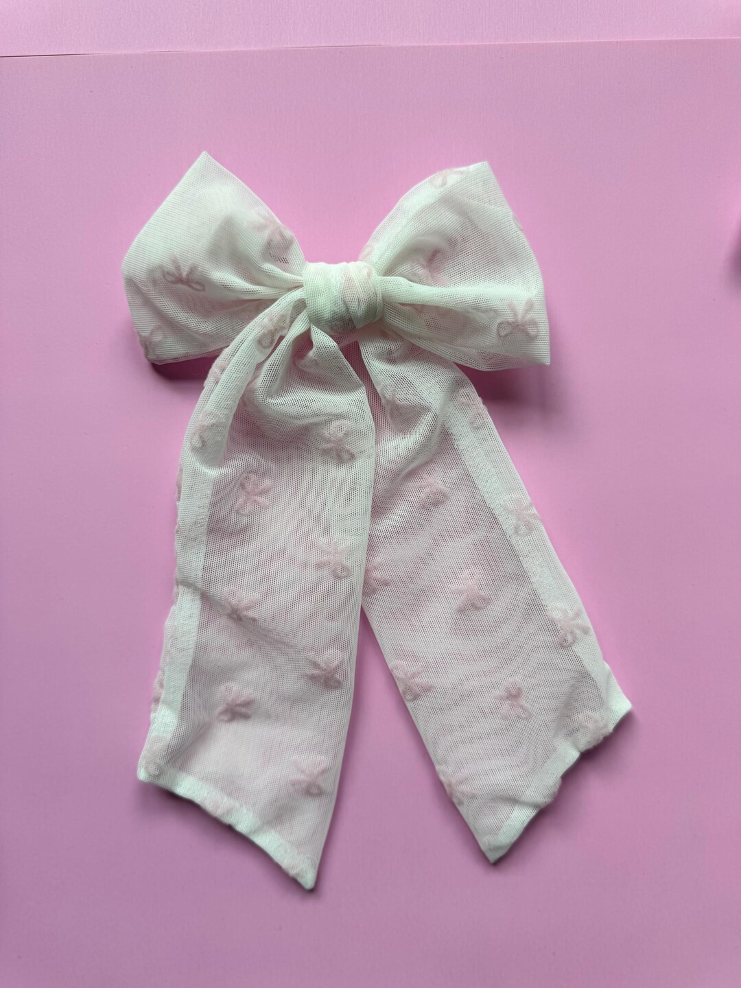 Light Pink Mesh Bows, Bow Hair Clip, Barrette Hair Clip, Soft Hair Clip ...