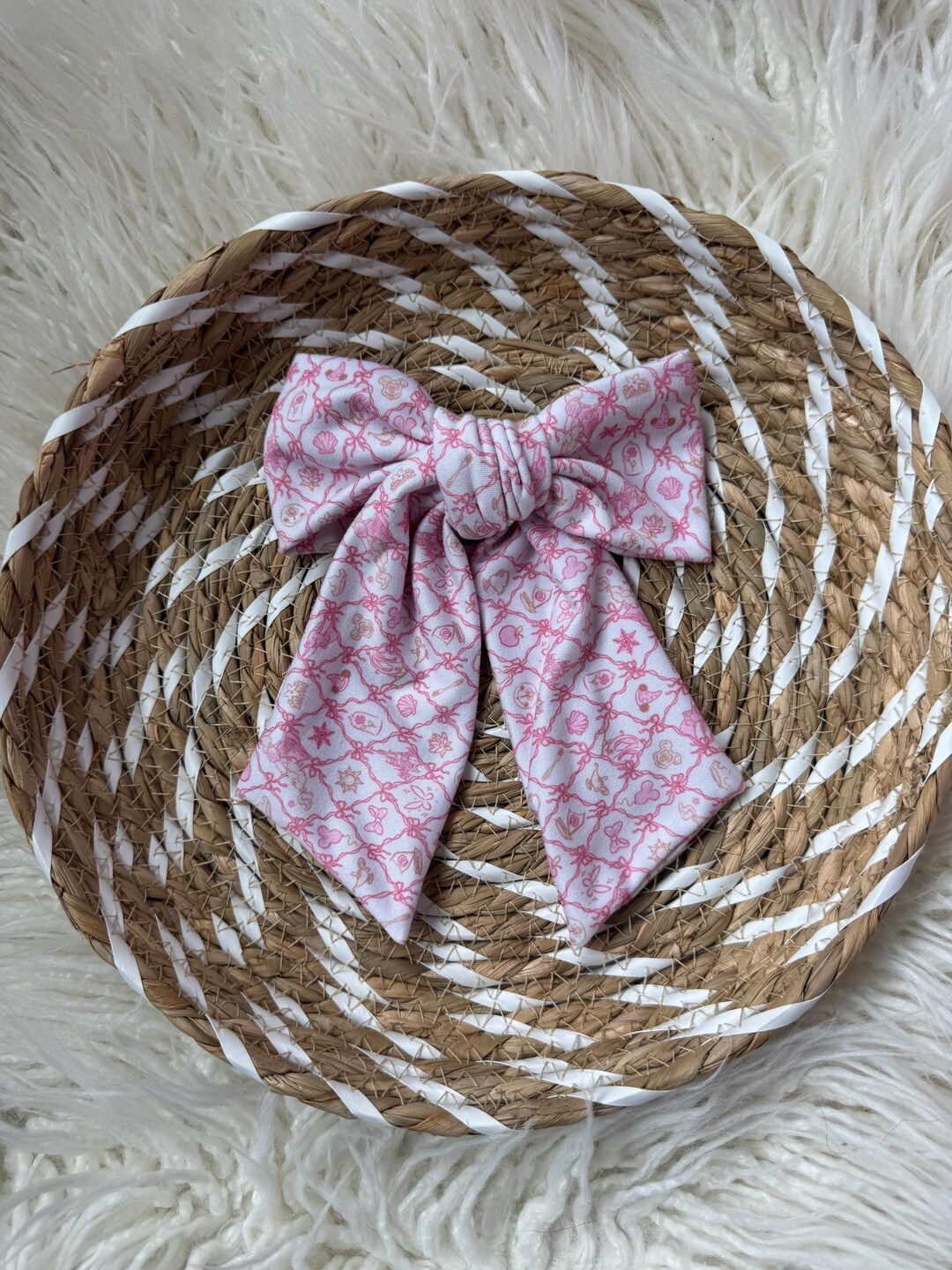 Pink Magical, Floppy Bow Hair Clip, Barrette Hair Clip, Soft Hair Clip ...