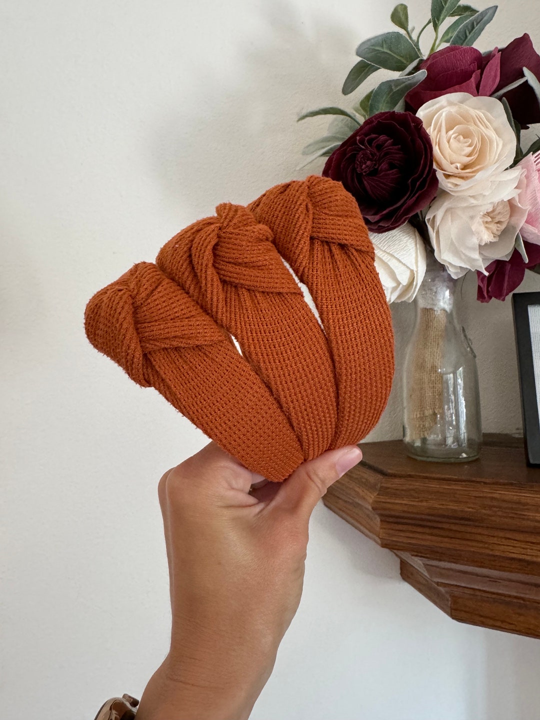 Rust Thermal Headband, Top Knot Headband, Hard Headband, Flexible ...