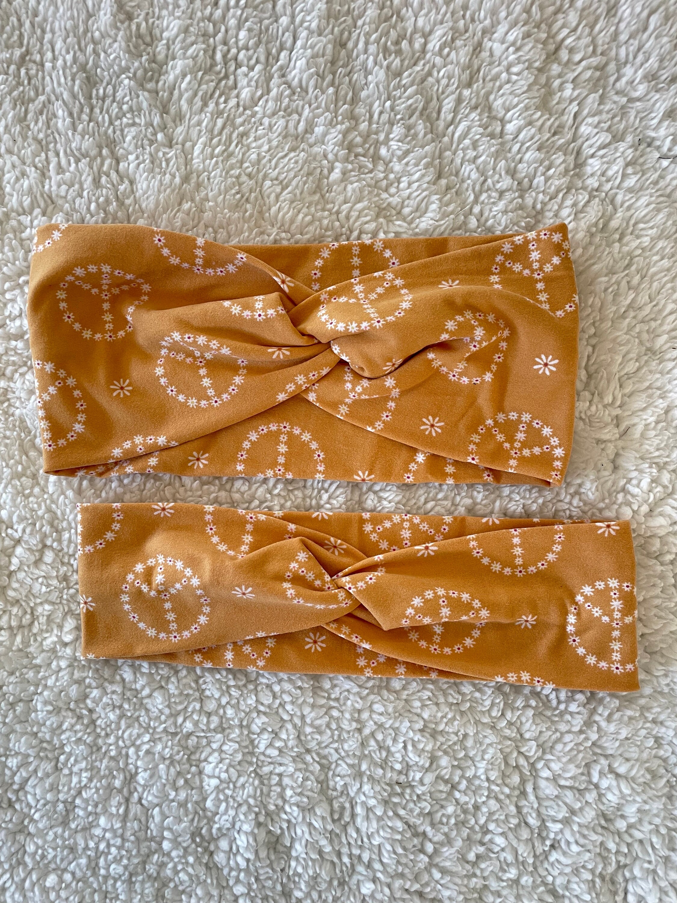 Peace Sign Turban Headband, Brynnbands, Soft Headband, Turban Headband ...