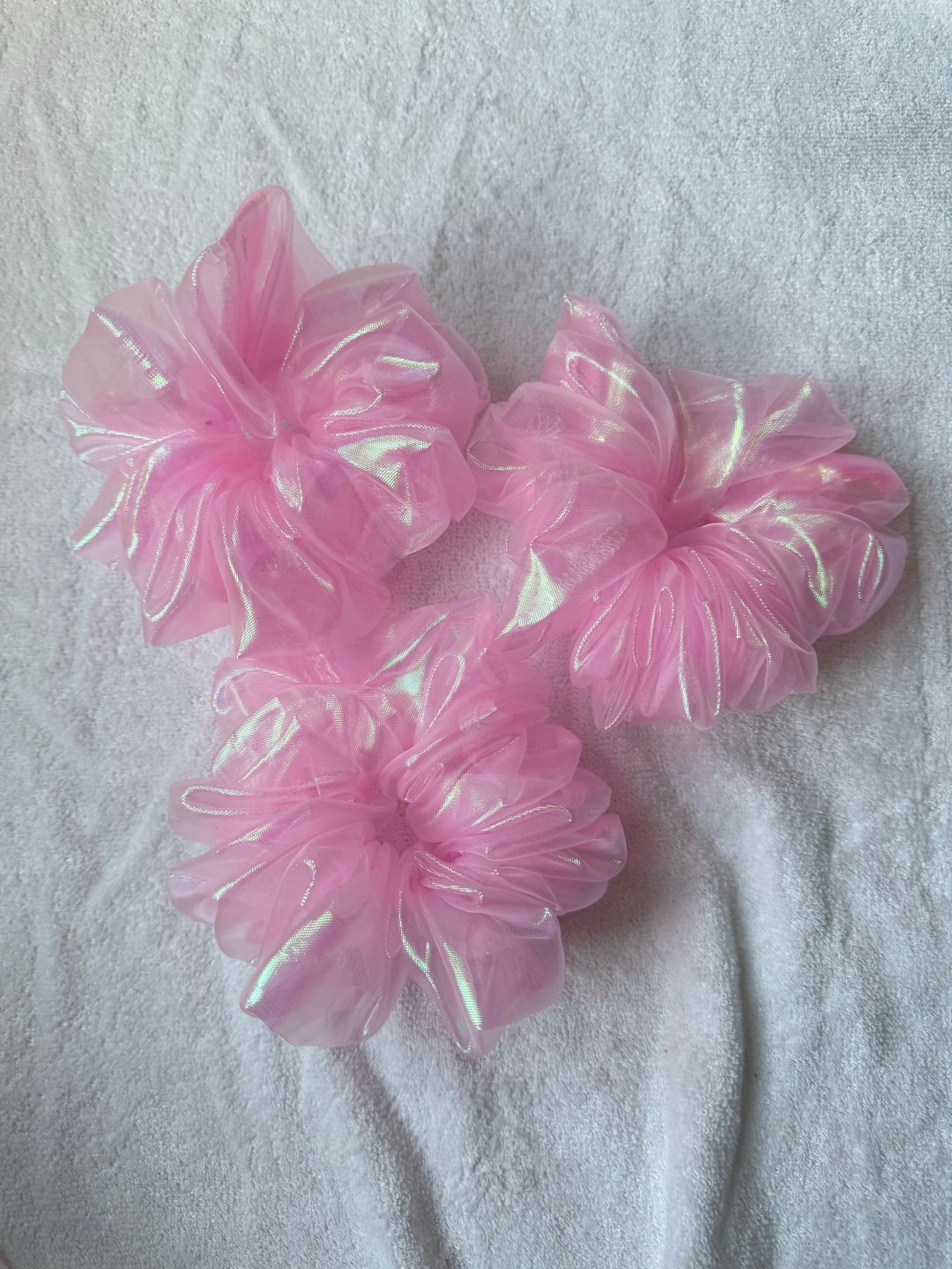 Pink Organza Jumbo Scrunchie, Jumbo Scrunchie, Organza Scrunchie ...