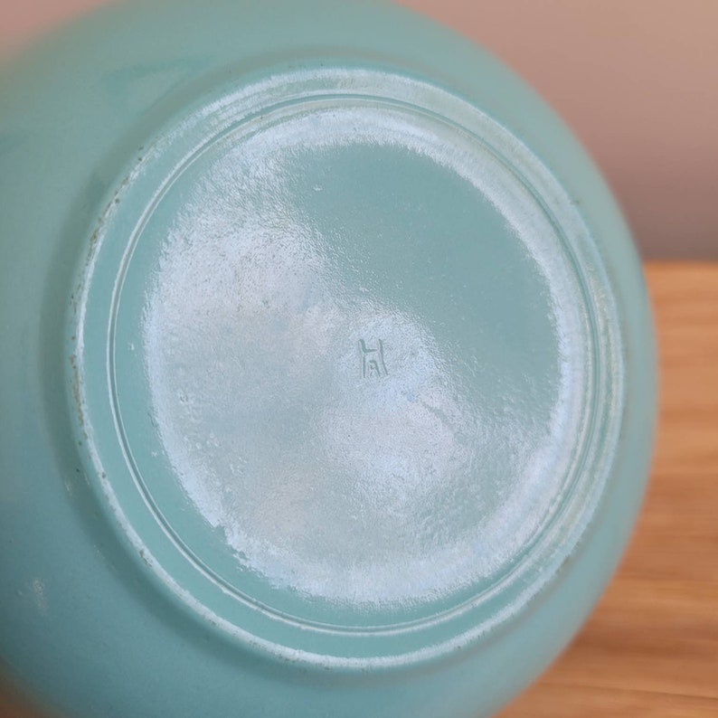 Vintage Turquoise Hazel Atlas Crinoline Ruffle Bowl / Ripple Bowl ...