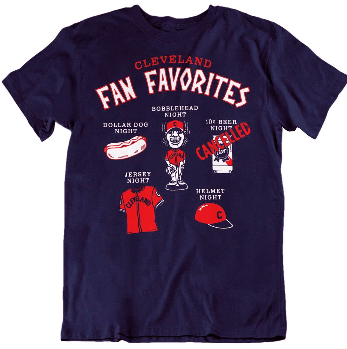 Cleveland Guardians Indians Baseball Game T-shirt, Fan Favorites, 10 ...