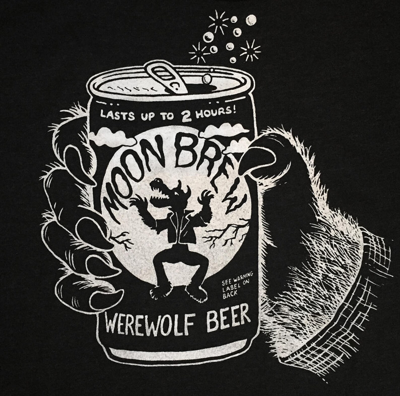 Werewolf Beer T-shirt Moon Brew Halloween Horror Weird | Etsy