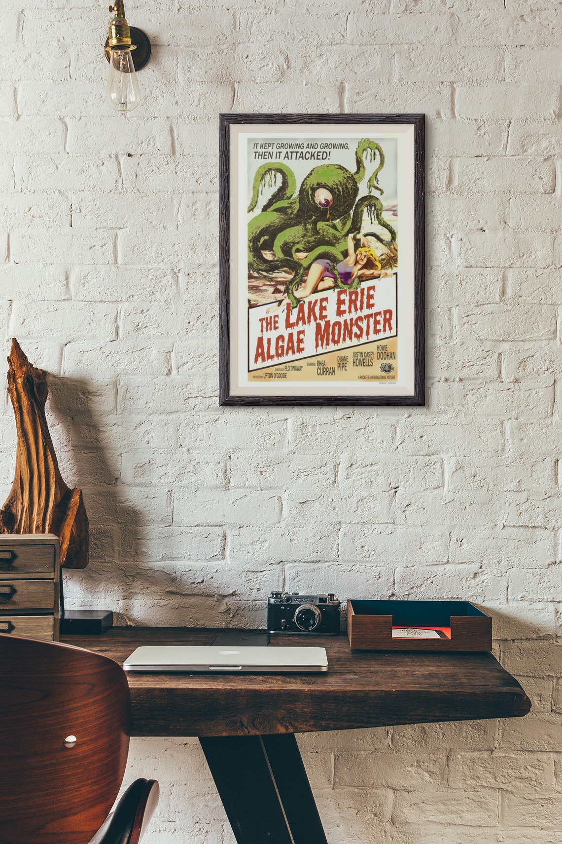 Lake Erie Algae Monster Poster 12x18 | Etsy