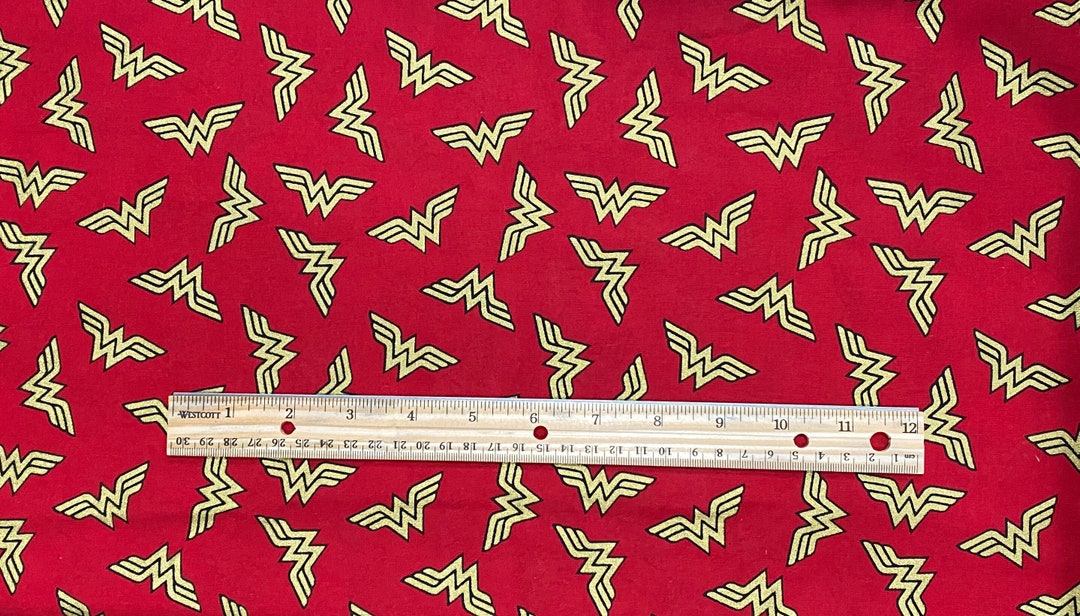Wonder Woman Logo Fabric Red and Gold Cotton Fabric - Etsy