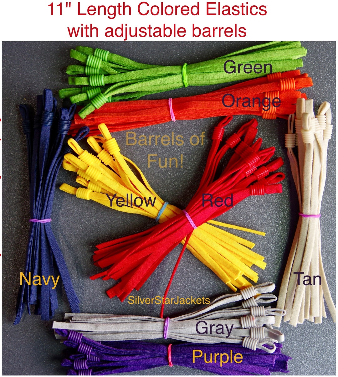 Adjustable Elastic Bands for Face Masks in 30 Colors. Soft, Precut Ear ...