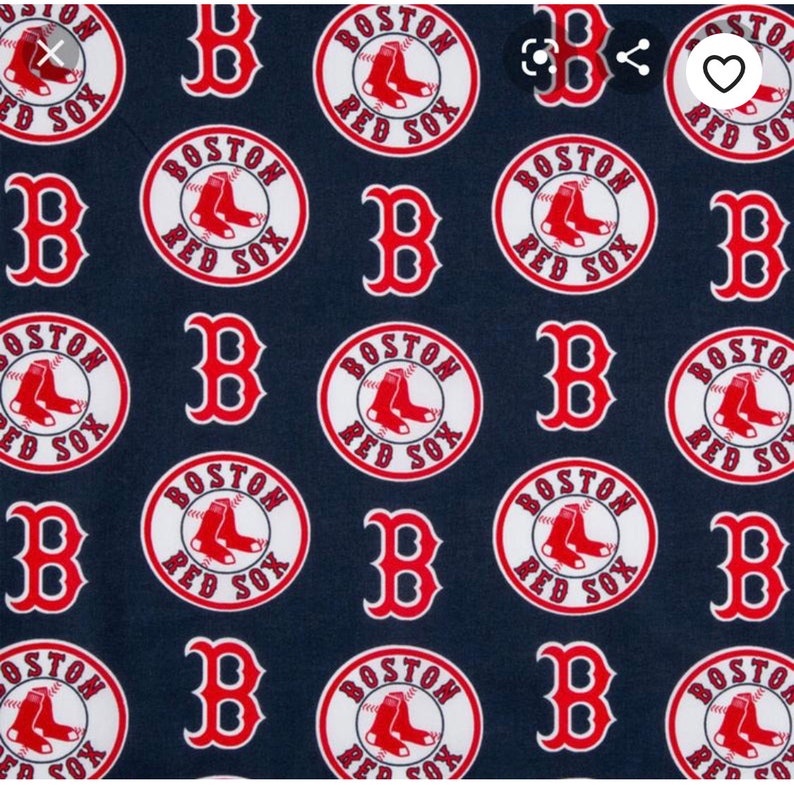 MLB Boston Red Sox Cotton Pre Cut Fabric - Etsy