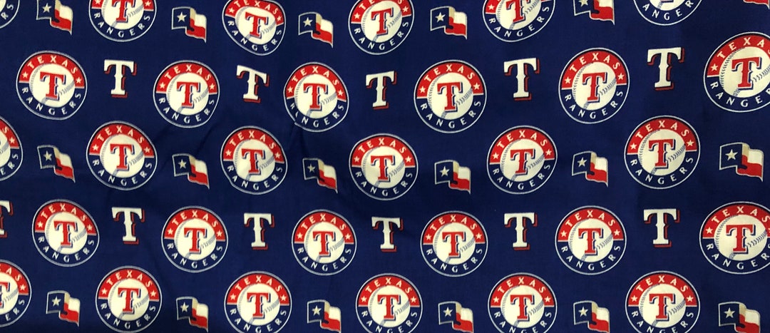 MLB Texas Rangers Cotton Pre Cut Fabric 59” Wide 100% Cotton CLOSEOUT ...