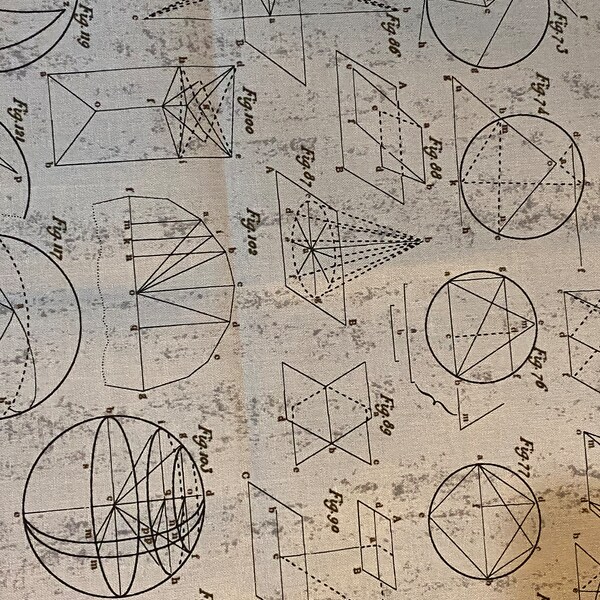Math Fabric - Etsy