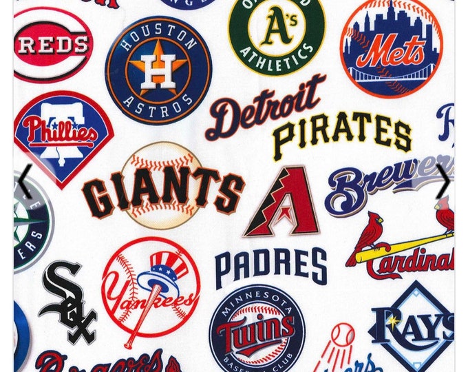 MLB All Teams Baseball Logo Icon Cotton Fabric by the Fat Quarter - Etsy