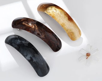 BIG HAIR 100MM French Barrette Lightning Design Thick Hair Barrette ...