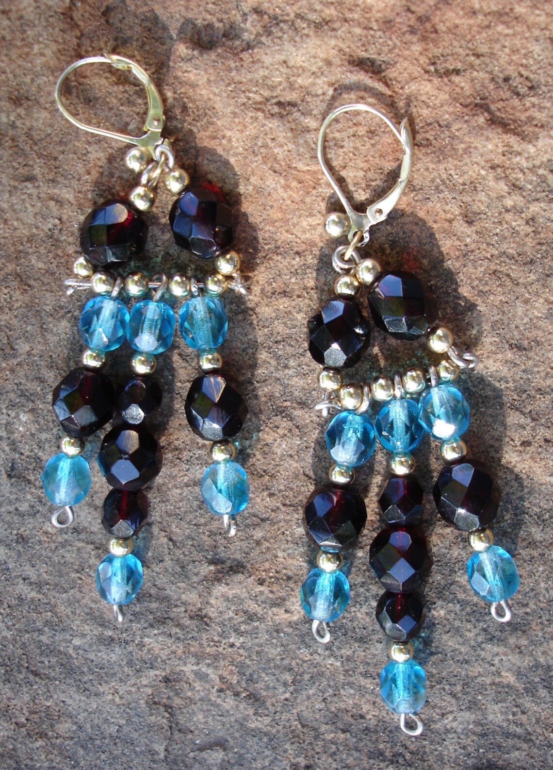 Blue Star Topaz Necklace and Earrings - Etsy