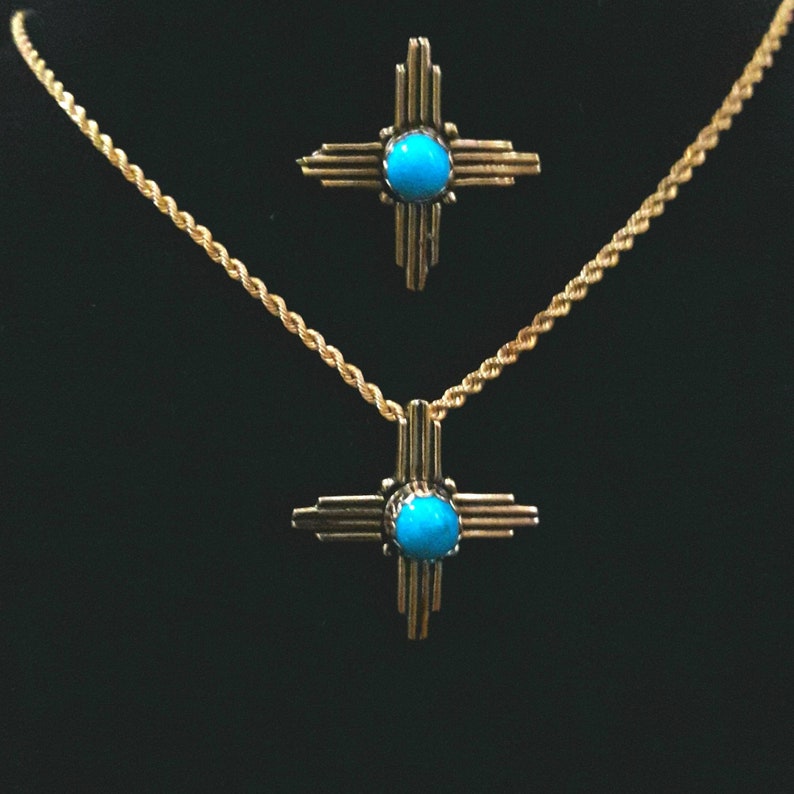 Zia Symbols of Family, Zia Pendant or Broach, Santa Fe Style ...