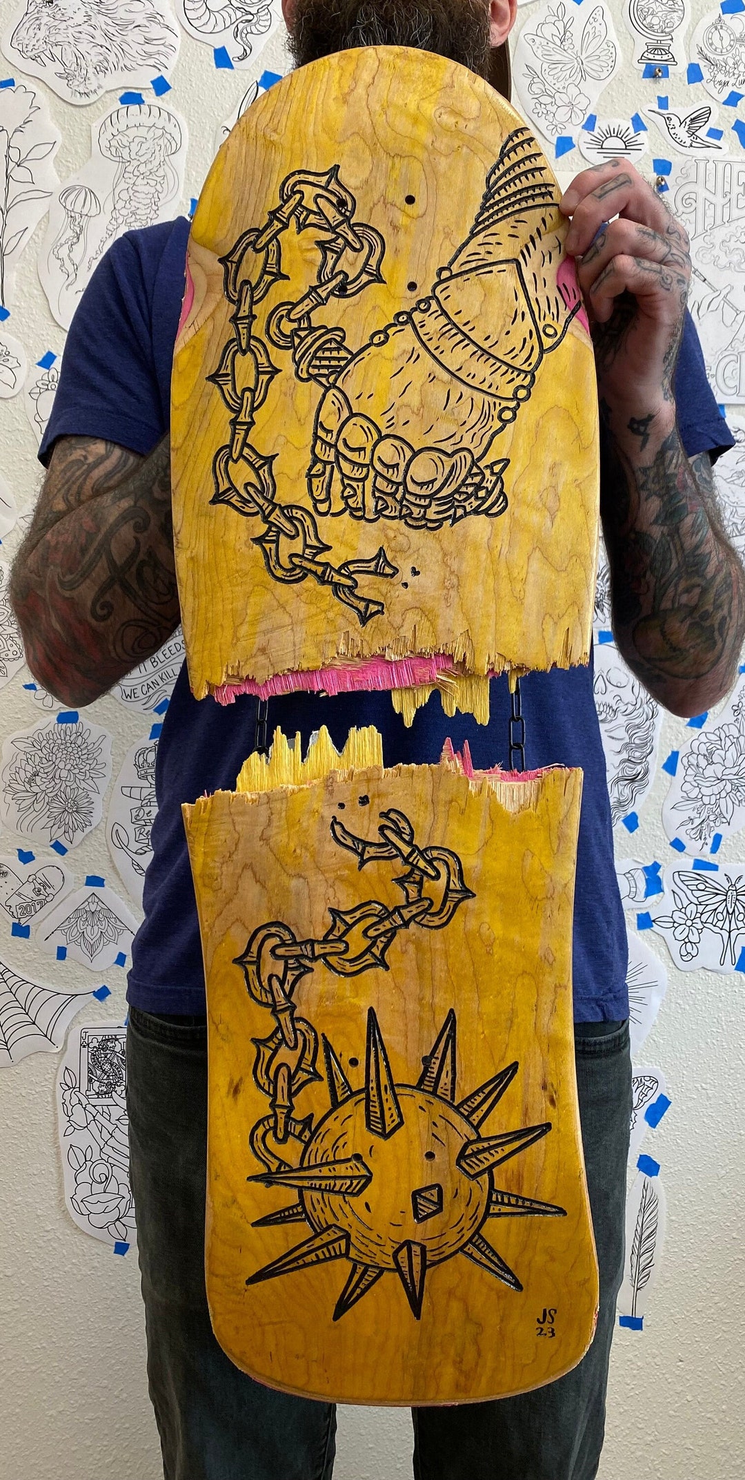 Yellow Flail With Chain Deck - Etsy